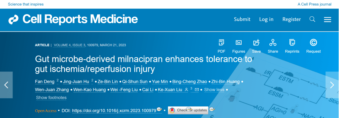 Cell子刊/南方医院麻醉科刘克玄教授团队在Cell Reports Medicine发表研究成果_肠源性_损伤_肠道