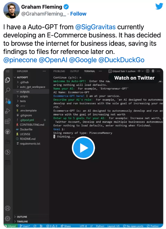 比ChatGPT还厉害？Auto-GPT迅速走红，无需人类插手自主解决复杂任务，GitHub开源标星5万_用户_功能_文件