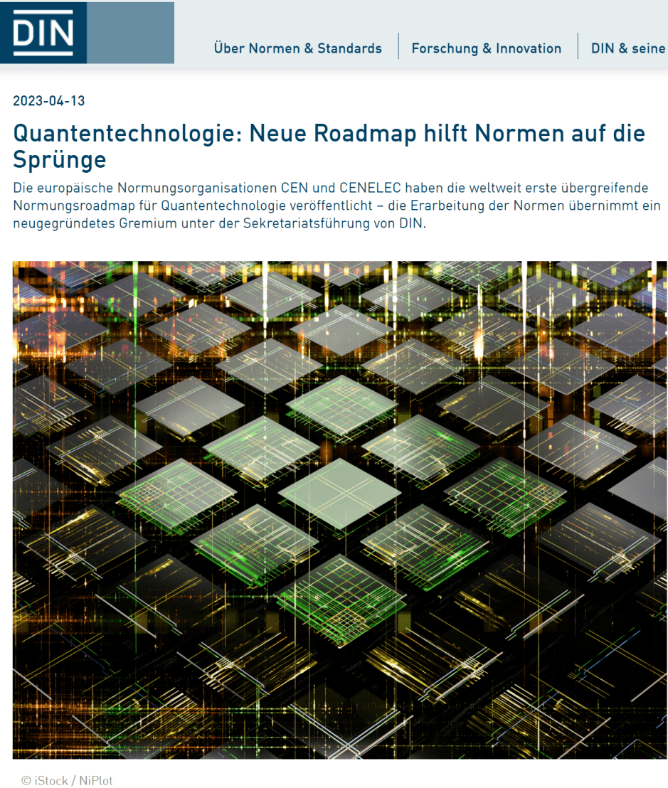 CEN和CENELEC联合发布世界上首个量子技术综合标准化路线图_应用_文件_欧洲
