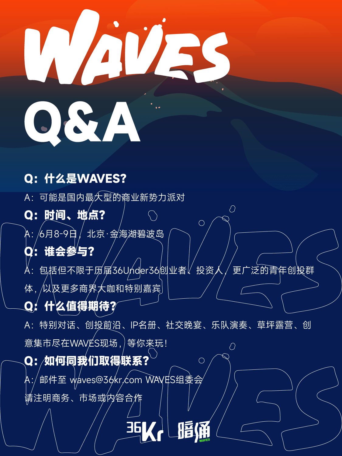 浪潮偏爱年轻人 ｜ 36氪推出最新峰会IP「WAVES」_创投_名册_系列