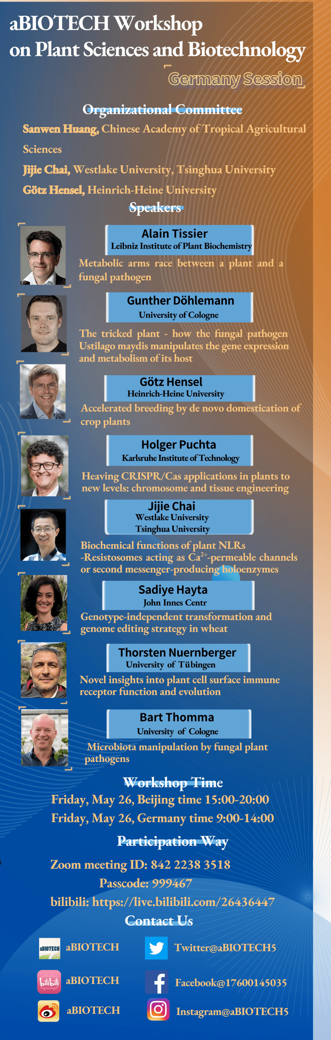 今日直播 | 柴继杰等8位植物科学领域大咖作报告_Plant_of_he