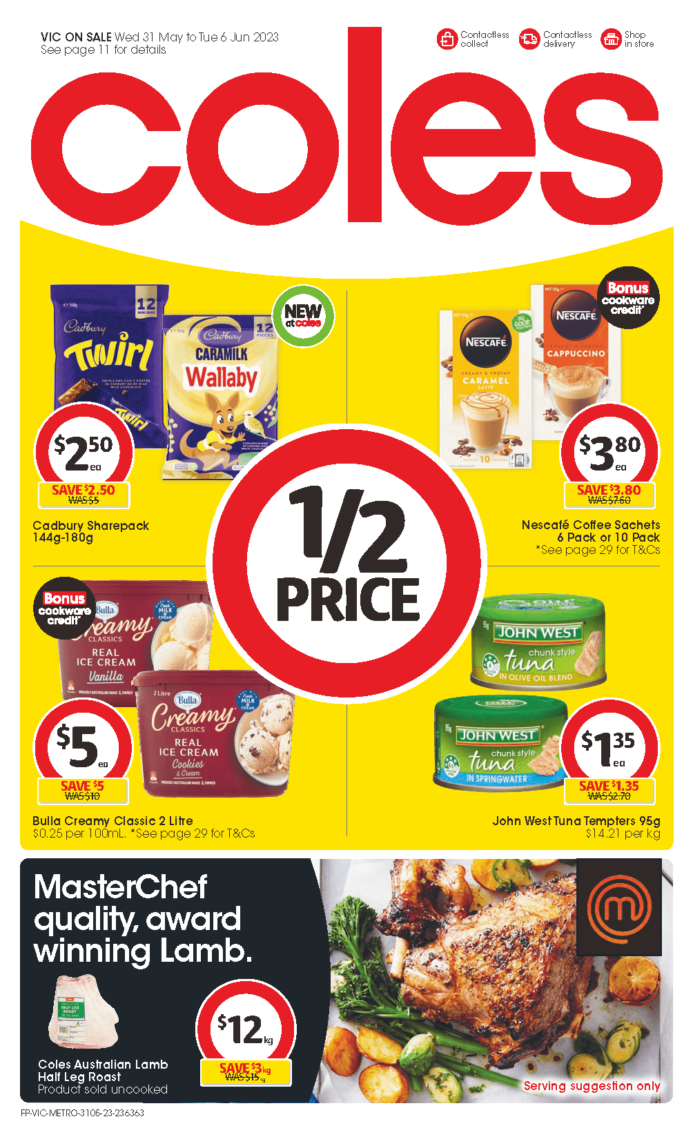 Coles 5月31日-6月6日，肉派、薯片、麦片、油半价_信息_生活_折扣