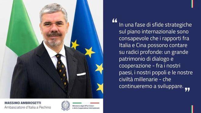 空缺近半年！意大利新任驻华大使到任，并致辞_安博思_中国_合作