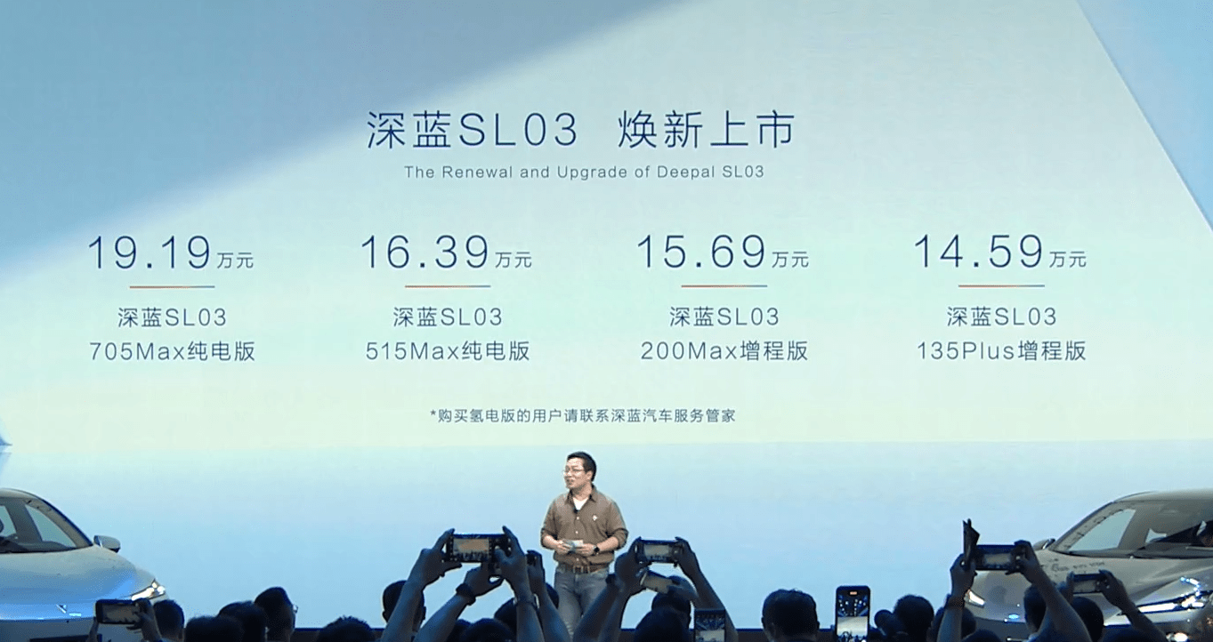 新款深蓝SL03正式上市，售价14.59万元起_搜狐汽车_搜狐网