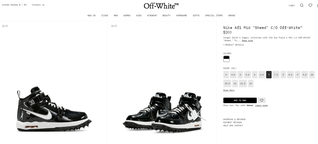 Off-white官网突袭上架！AF1联名新配色发售_Mid_Nike_Off-White