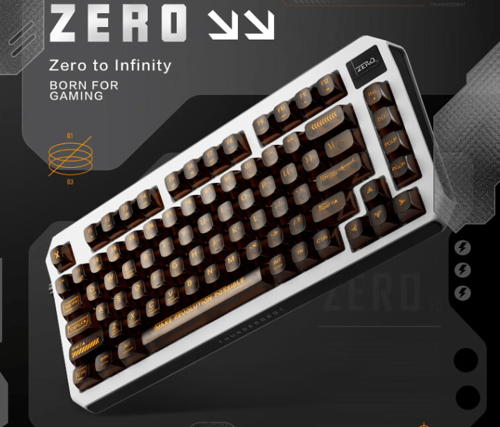 雷神 ZERO 75 机械键盘预售： 独立金属滚轮，到手价 299 元_支持_新品_状态