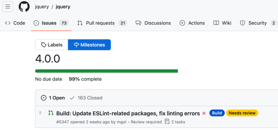 jQuery 4.0，开发进度已完成99%_GitHub_相关_版本